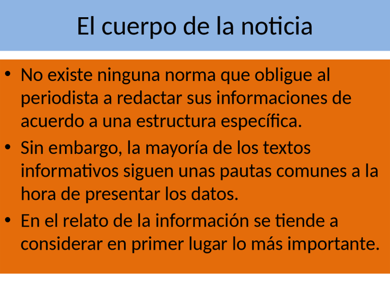 Cómo REDACTAR el CUERPO de una NOTICIA EFECTIVA